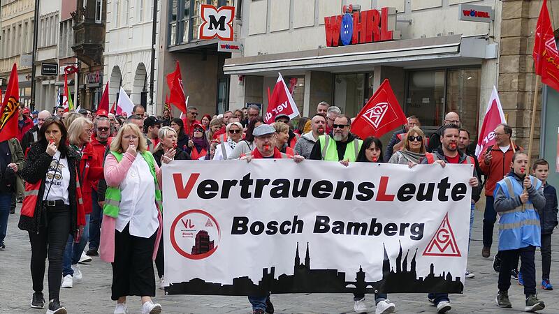 1. Mai in Bamberg mit 500 Menschen: Gewerkschaften bei Bosch Brose ...