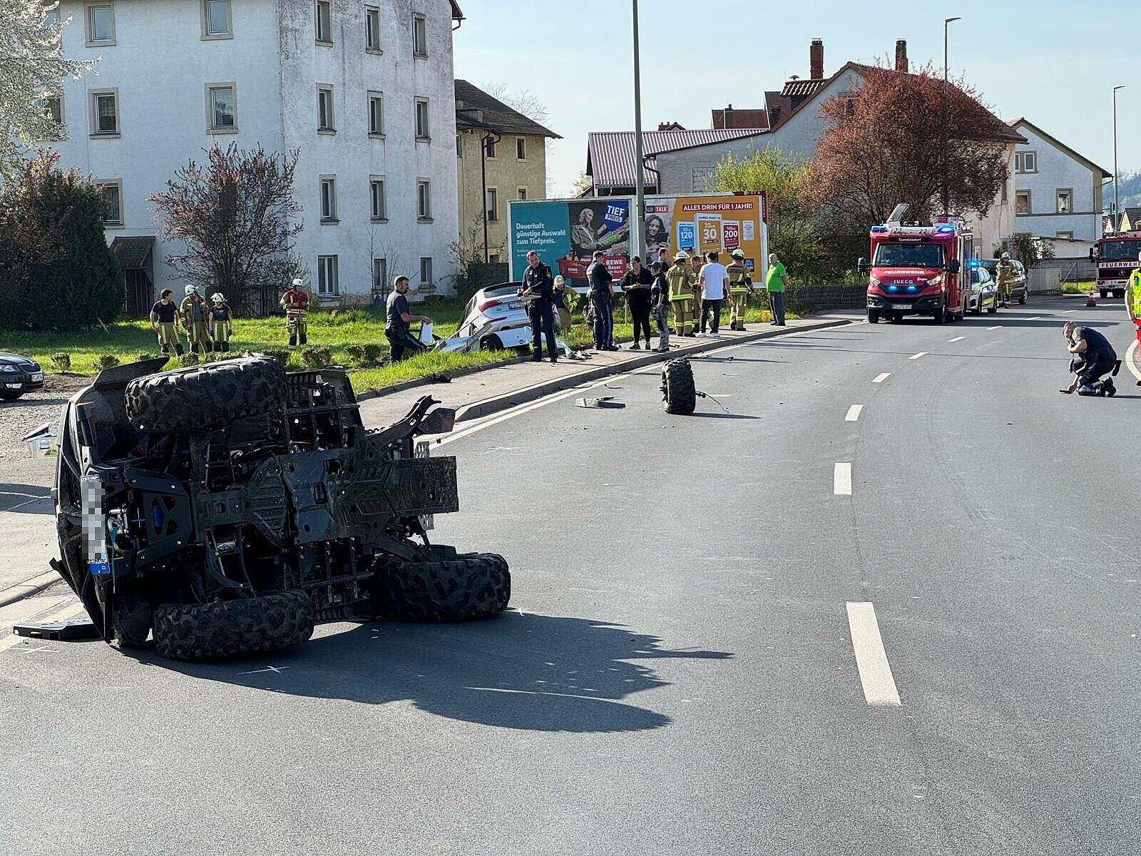 Unfall auf der B85 bei Kronach: Quad-Fahrer in Gundelsdorf verletzt
