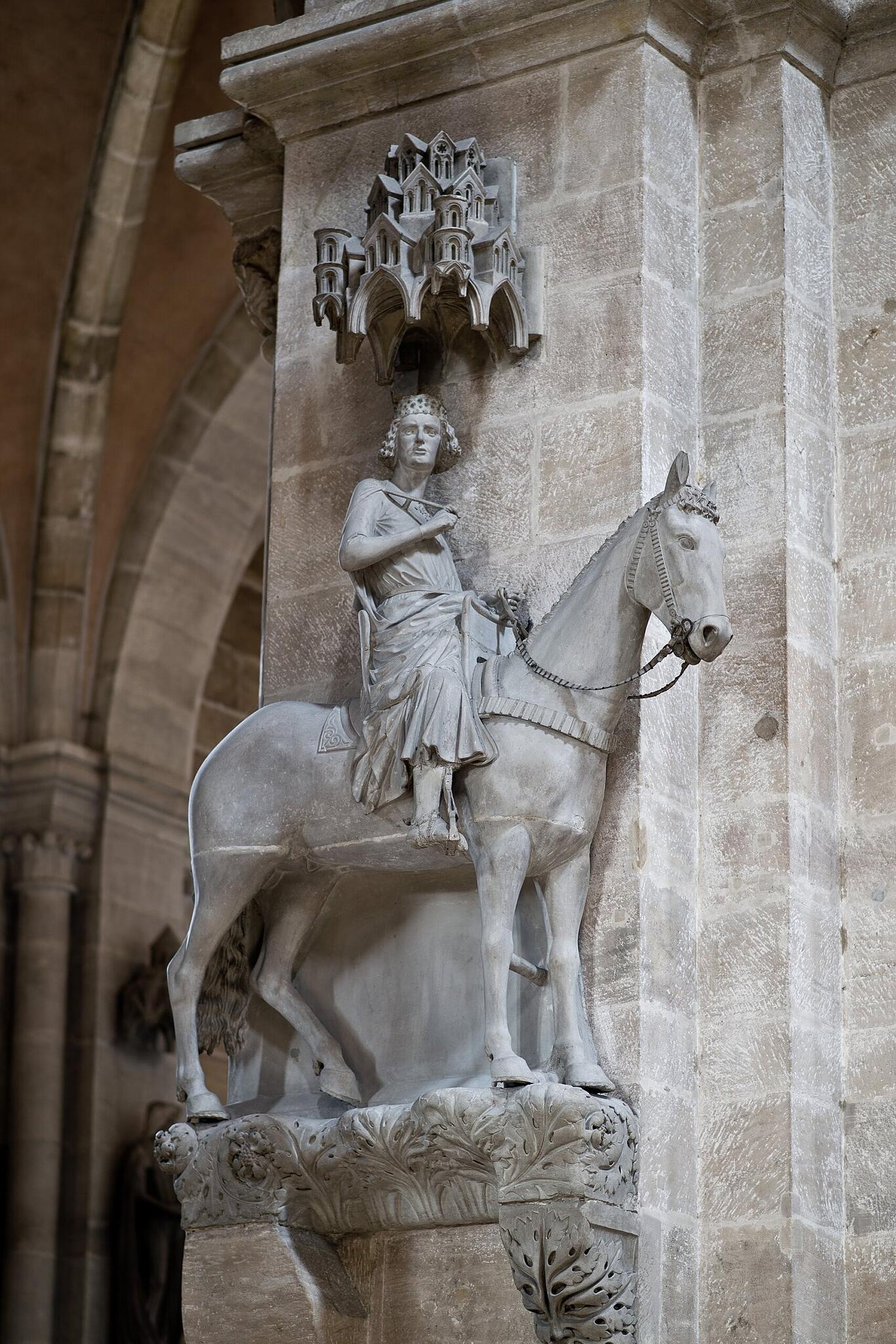Wahrzeichen Bamberg: Der Bamberger Reiter aus dem 13. Jahrhundert zählt ...