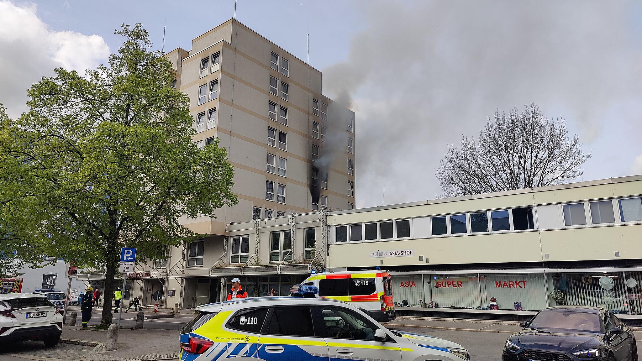 Brand in Mehrfamilienhaus in der Hindenburgstraße in Coburg