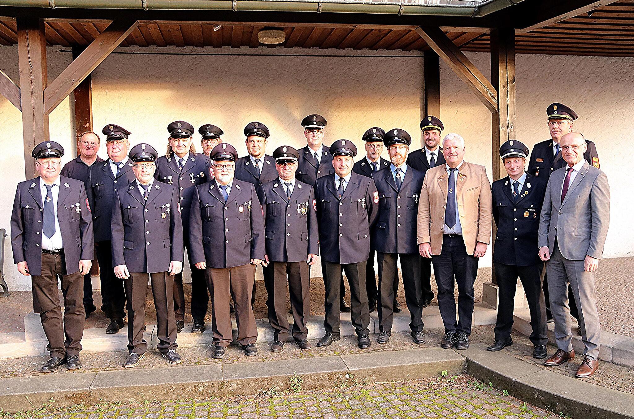 Ehrung für Mitglieder der Feuerwehr Ebern für 25 Jahre und 40 Jahre Dienst