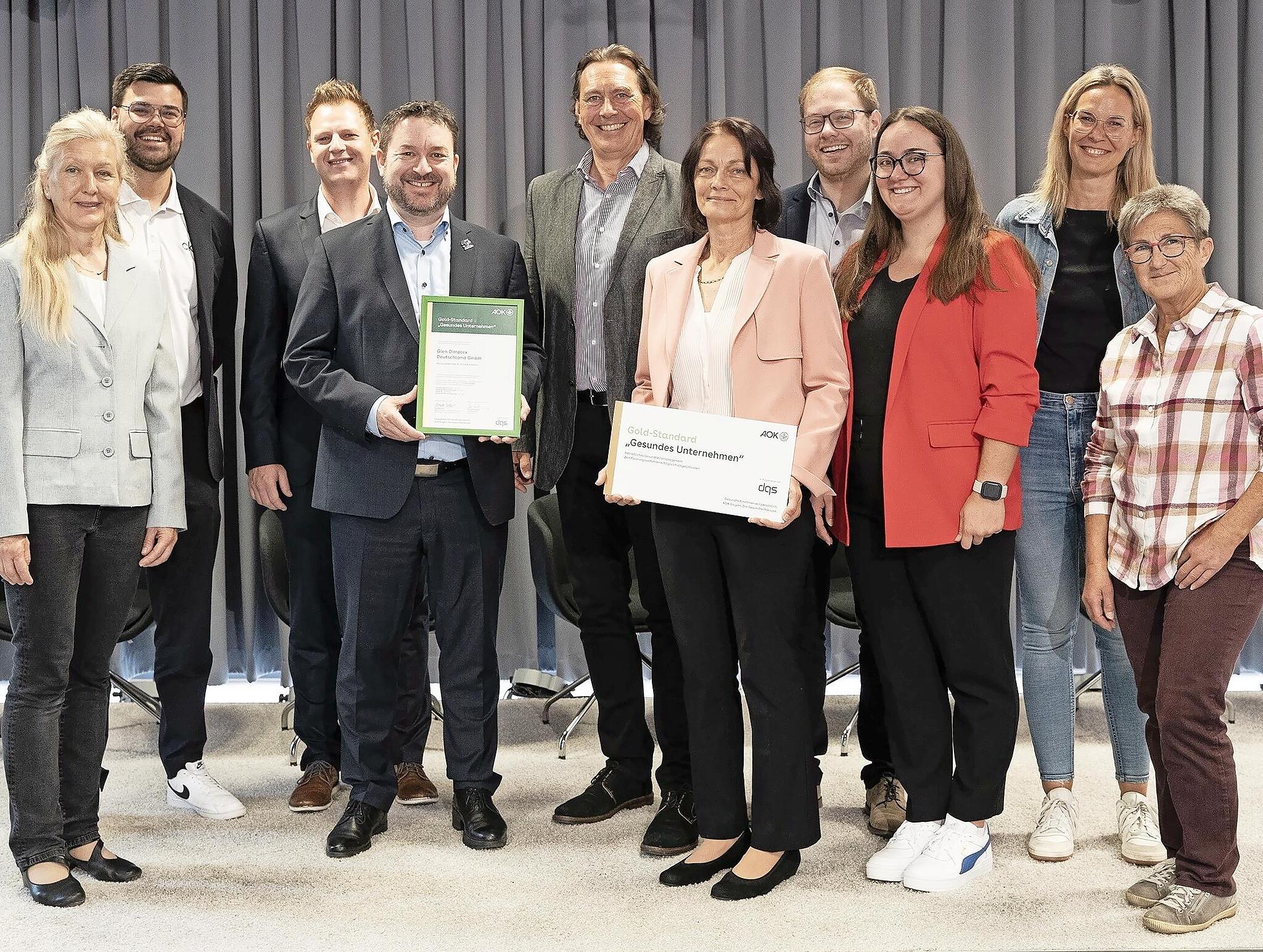 Glen Dimplex ausgezeichnet