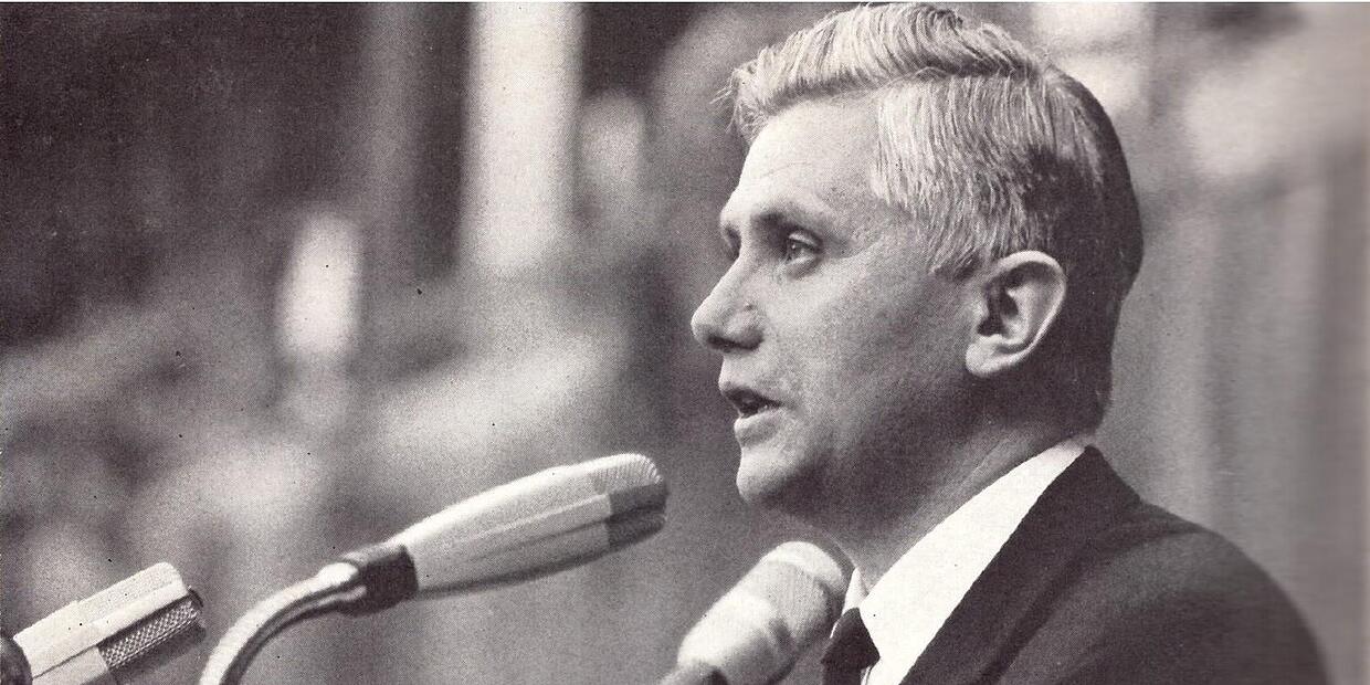 Joseph Ratzinger in Bamberg: Der spätere Papst Benedikt sprach 1966 ...