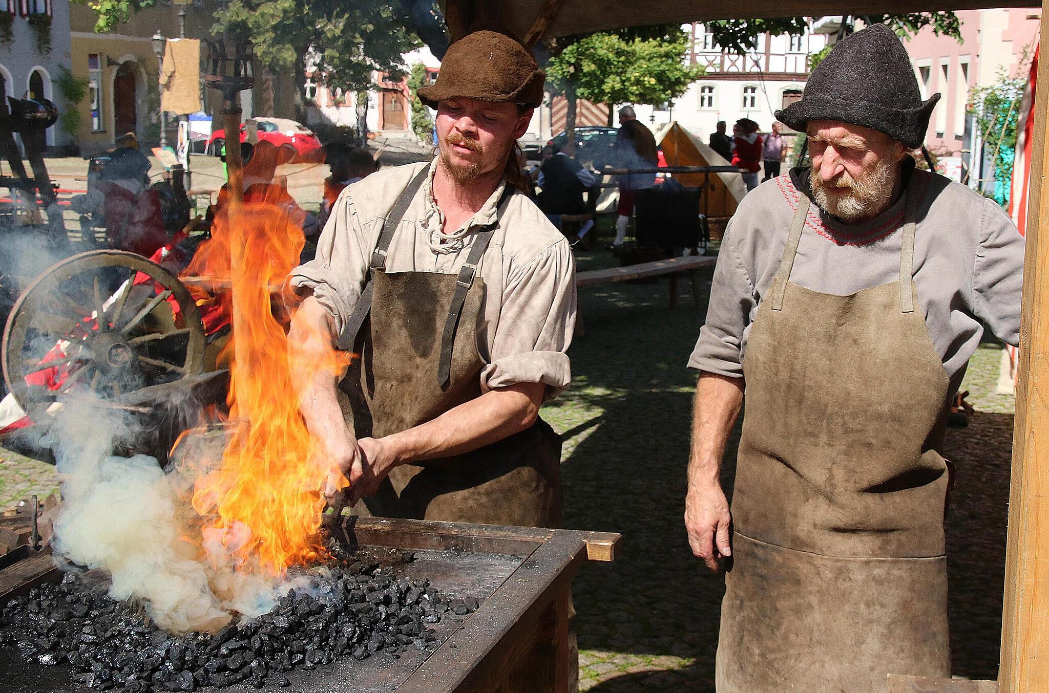 Lagerleben in Münnerstadt während des Wochenendes des Heimatspiels
