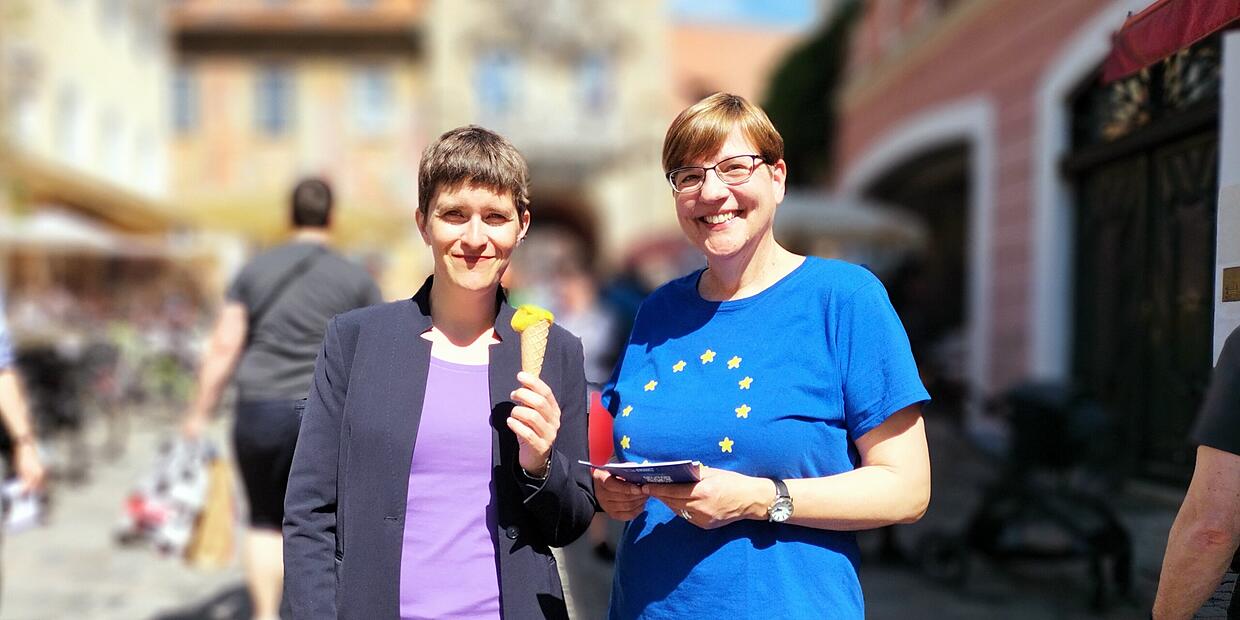 Europawahl in Bamberg: Grüne Staatsministerin Anna Lührmann wirbt in ...
