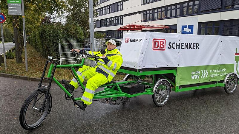 Schenker Coburg Pilotprojekt Lieferung mit Lastenrad XXL Bike