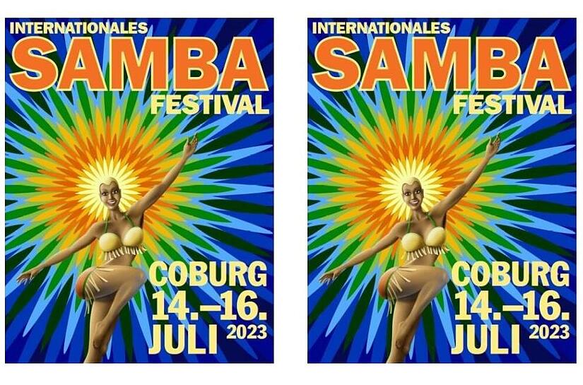 Plakat für Samba-Festival 2023 in Coburg vorgestellt