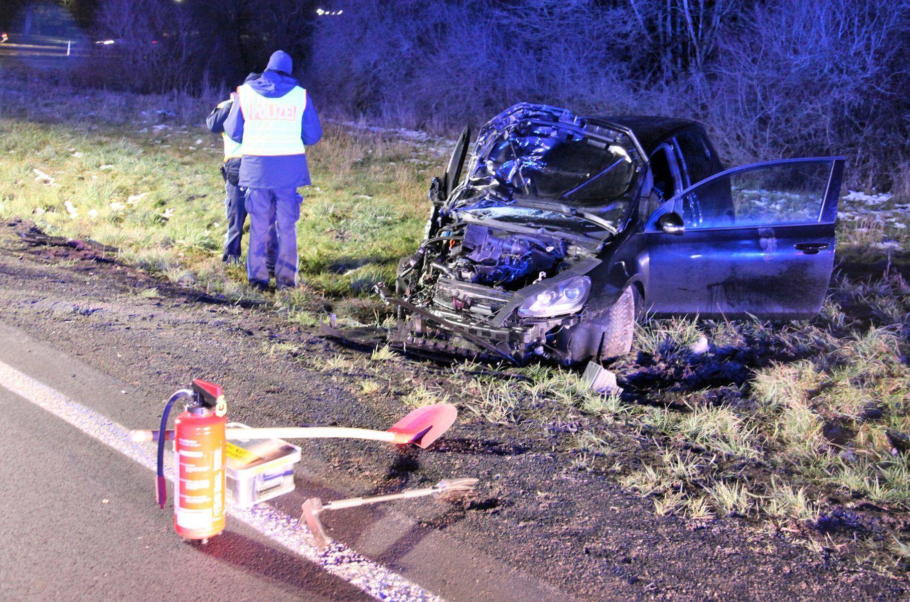 Auf der Kreuzung bei Augsfeld passiert ein Zusammenstoß