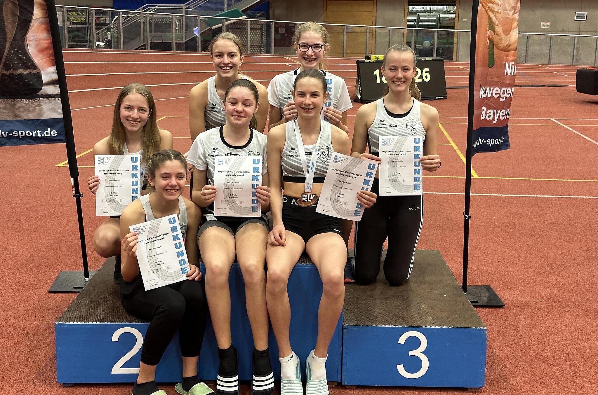 Leichtathleten des TSV Oberthulba bei den Landesmeisterschaften in München