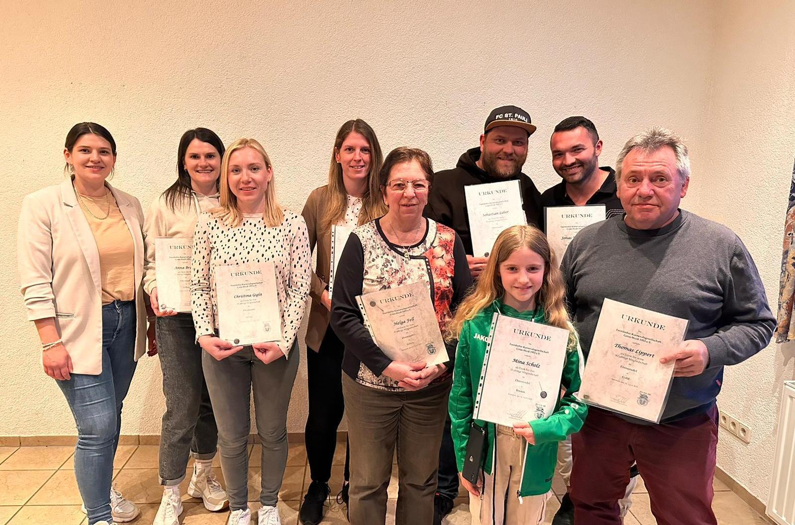 Hauptversammlung der Euerdorfer Karnevalsgesellschaft Grün Weiß