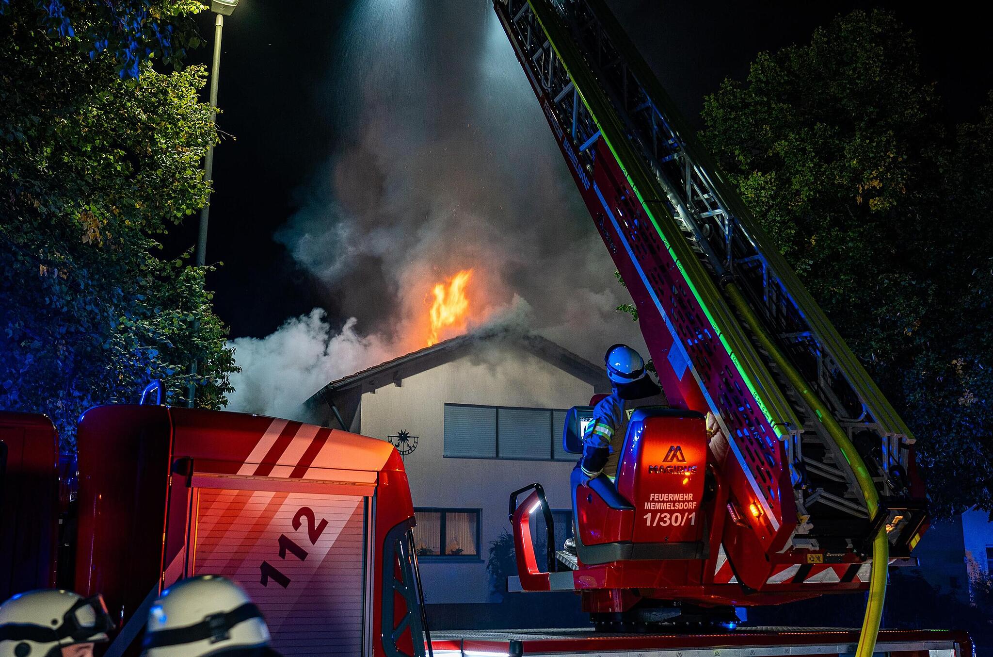 Hoher Schaden in Gundelsheim im Landkreis Bamberg: Brand eines Dachstuhls