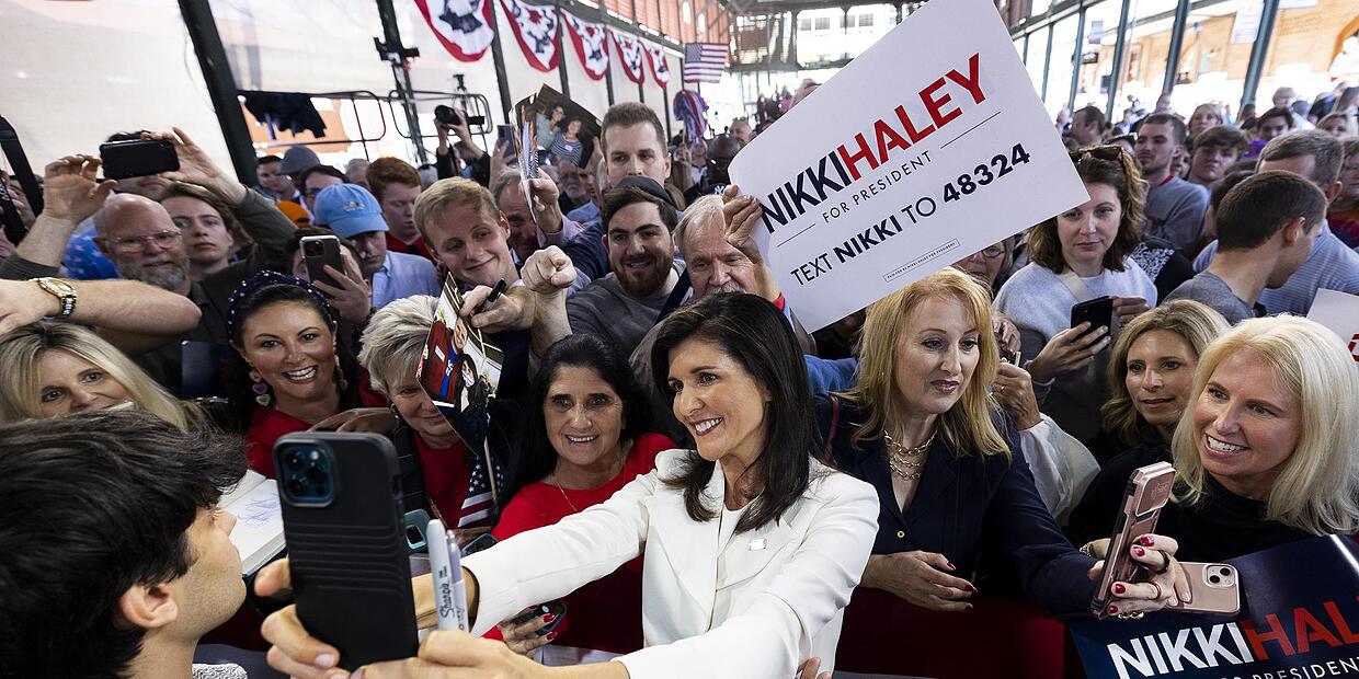 Nikki Haley möchte für die Republikaner bei der Präsidentenwahl ...