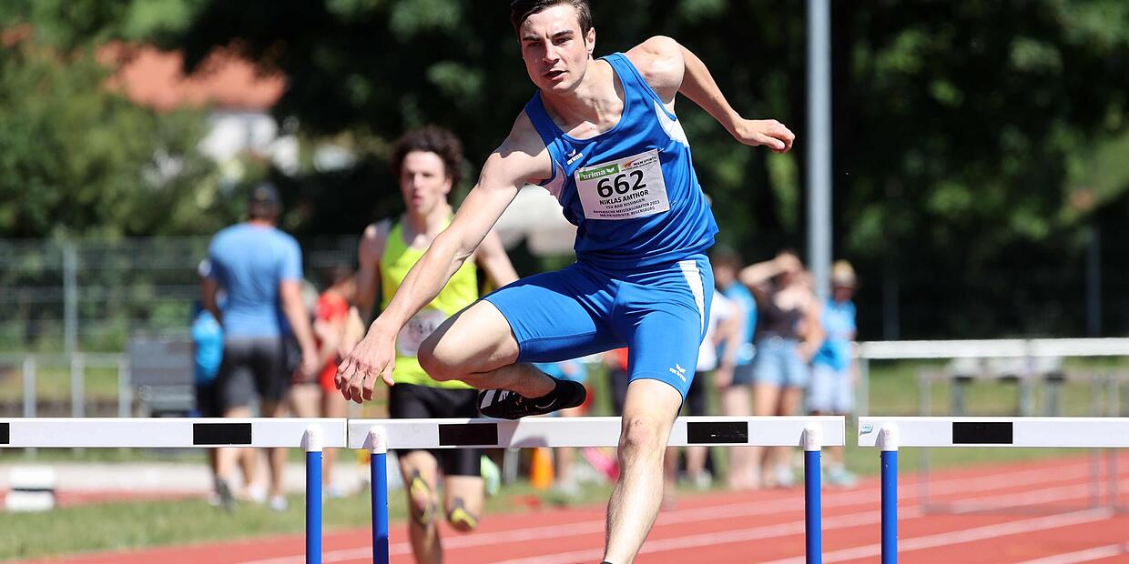 Niklas Amthor vom TSV Bad Kissingen und Johanna Büchs vom TV/DJK ...