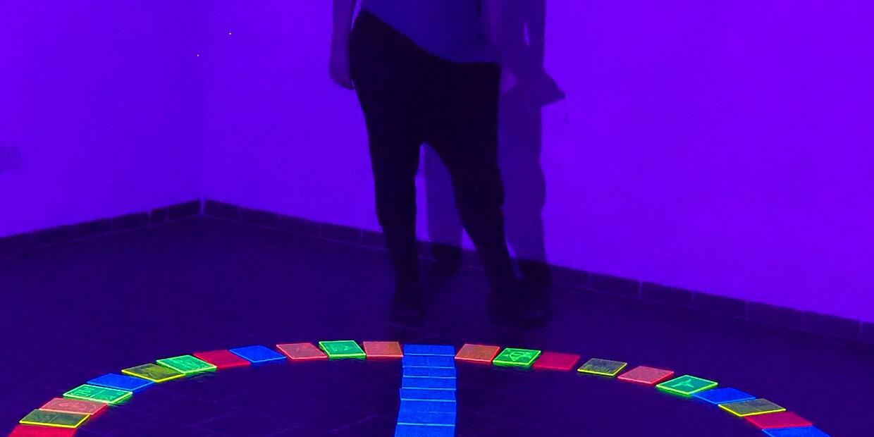 Kerstin Kassel stellt auf die Giechburg.