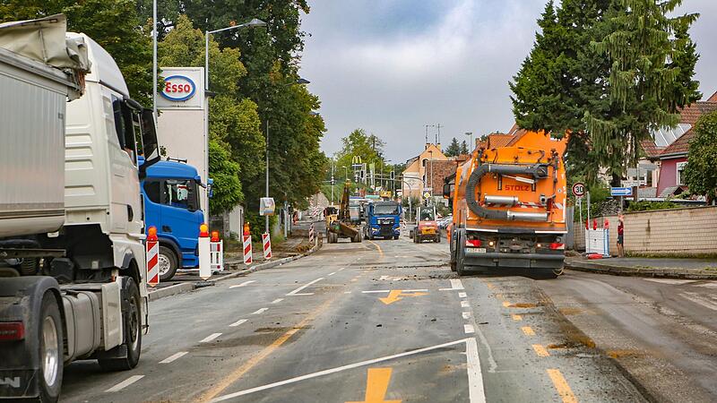 B 8 in Kitzingen am Wochenende erneut gesperrt