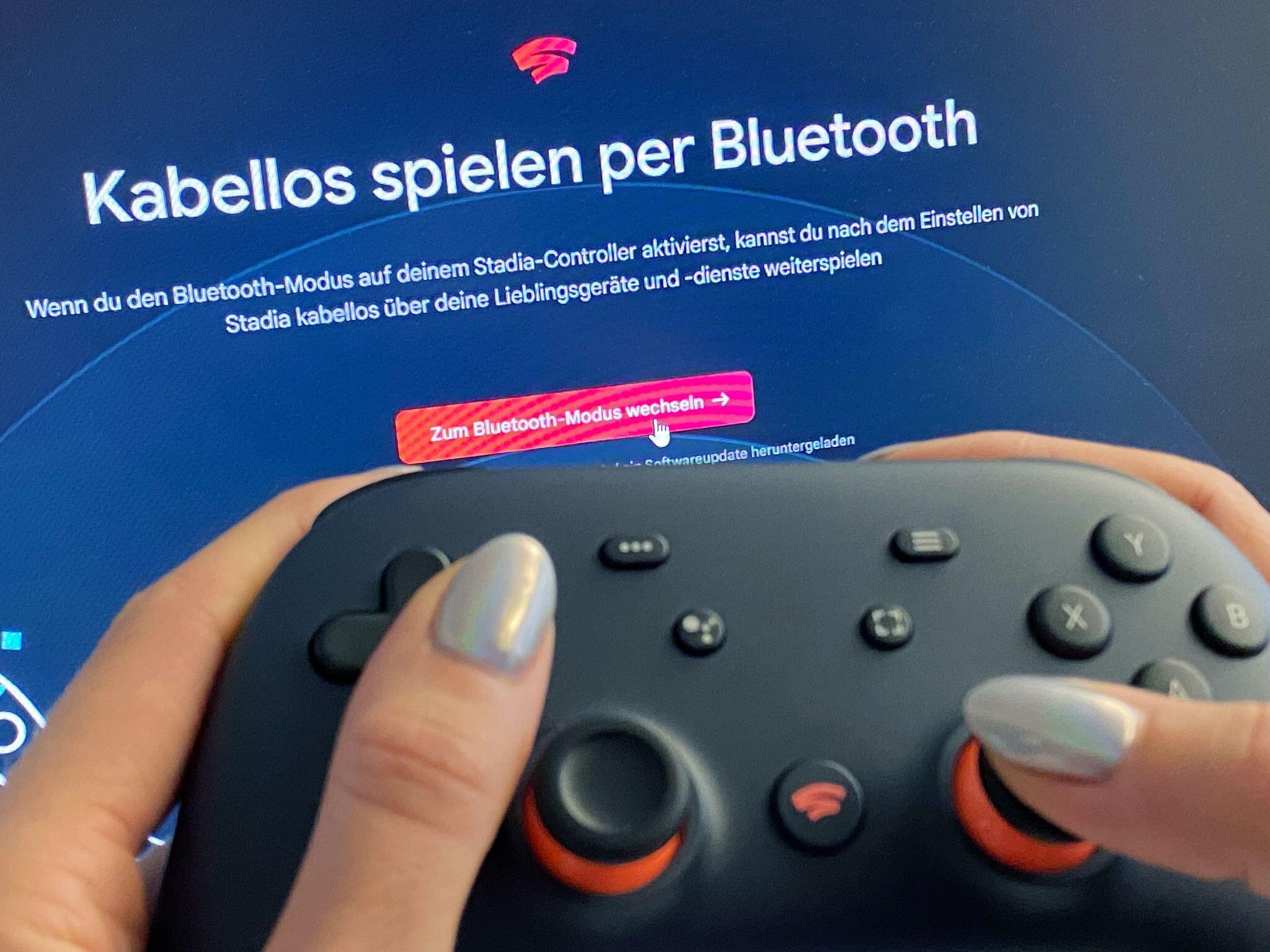 Google Stadia: Controller auf Bluetooth umstellen