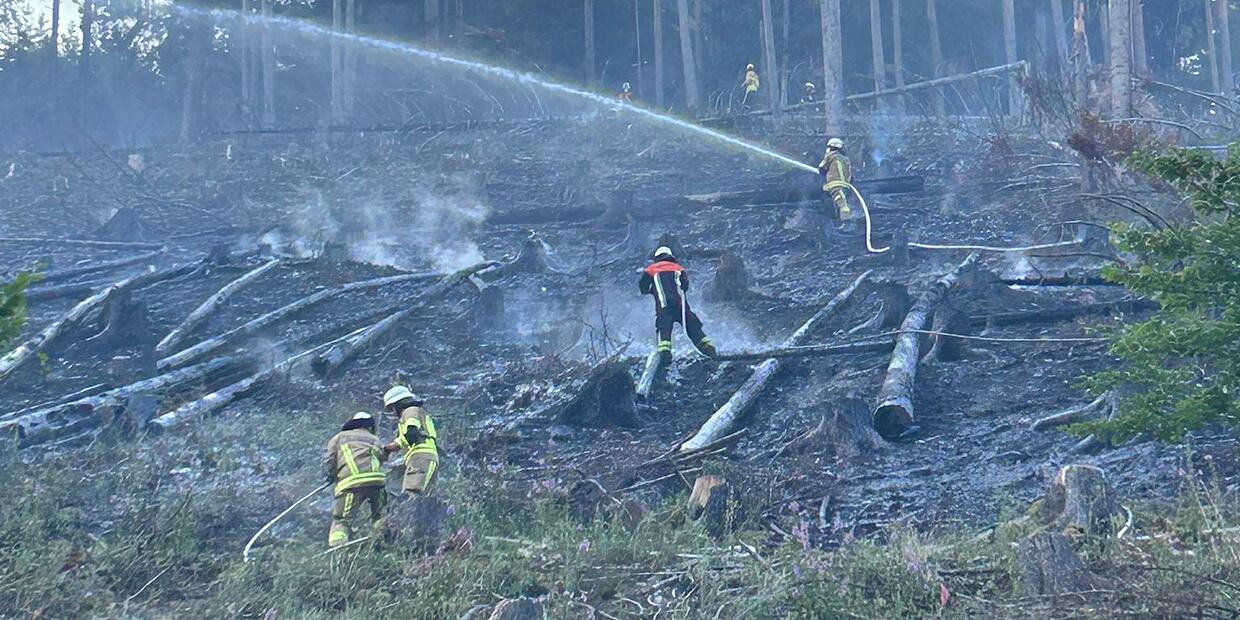 Verheerender Waldbrand in Gösselsdorf: Kronacher Helfer im Einsatz