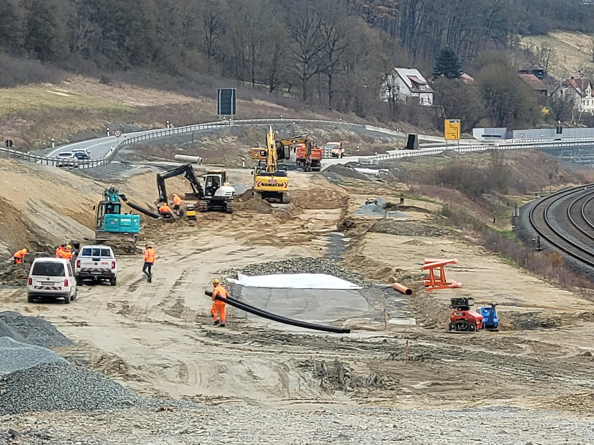 Wunderschone Sperrung B85 Kulmbach Bilder