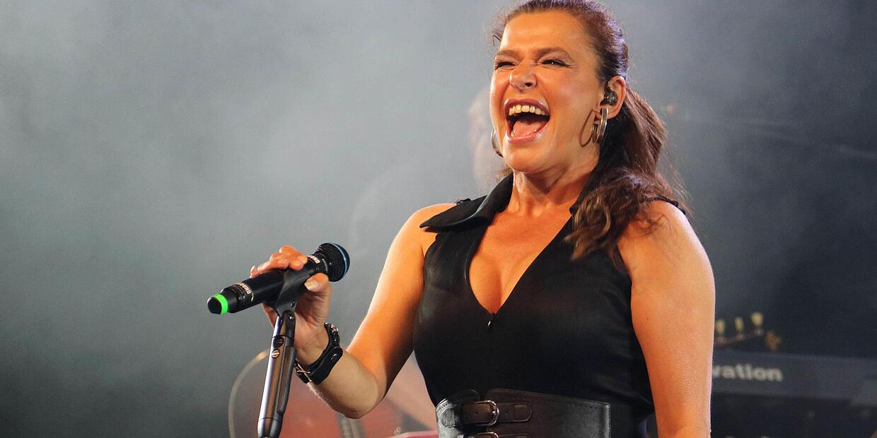 Julia Neigel vor ihrem Auftritt beim Jazz- und Blues-Festival in ...