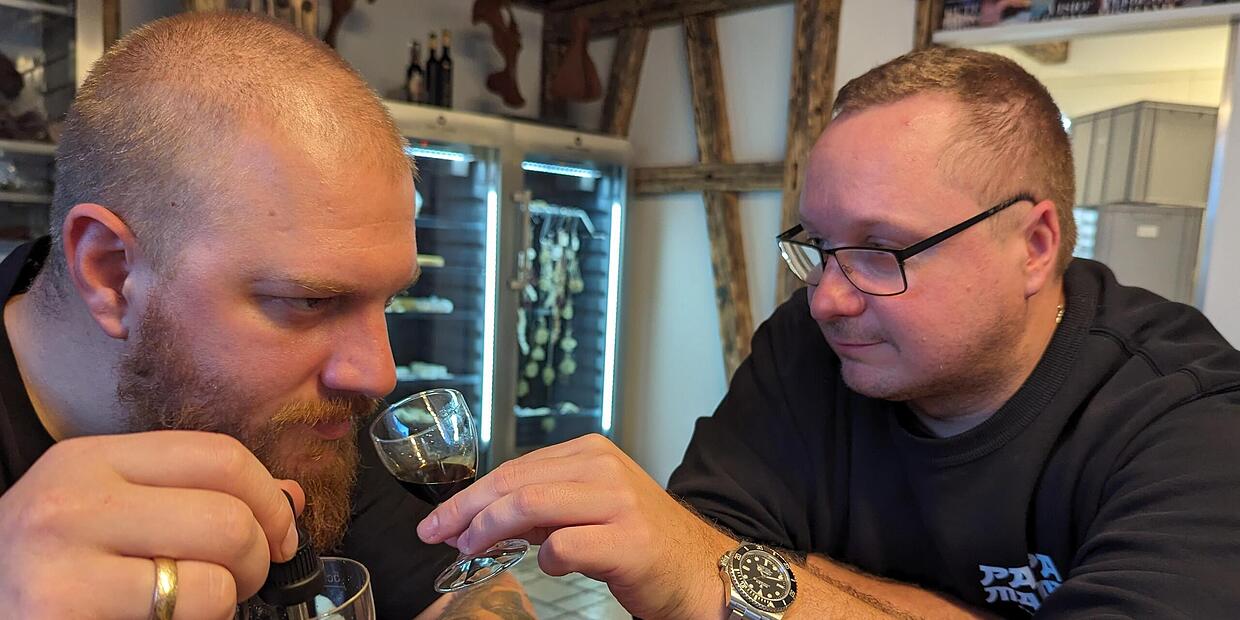 Spitzenkoch Tobias Bätz und Foodscout Jörg Osswald aus dem Wirsberger ...