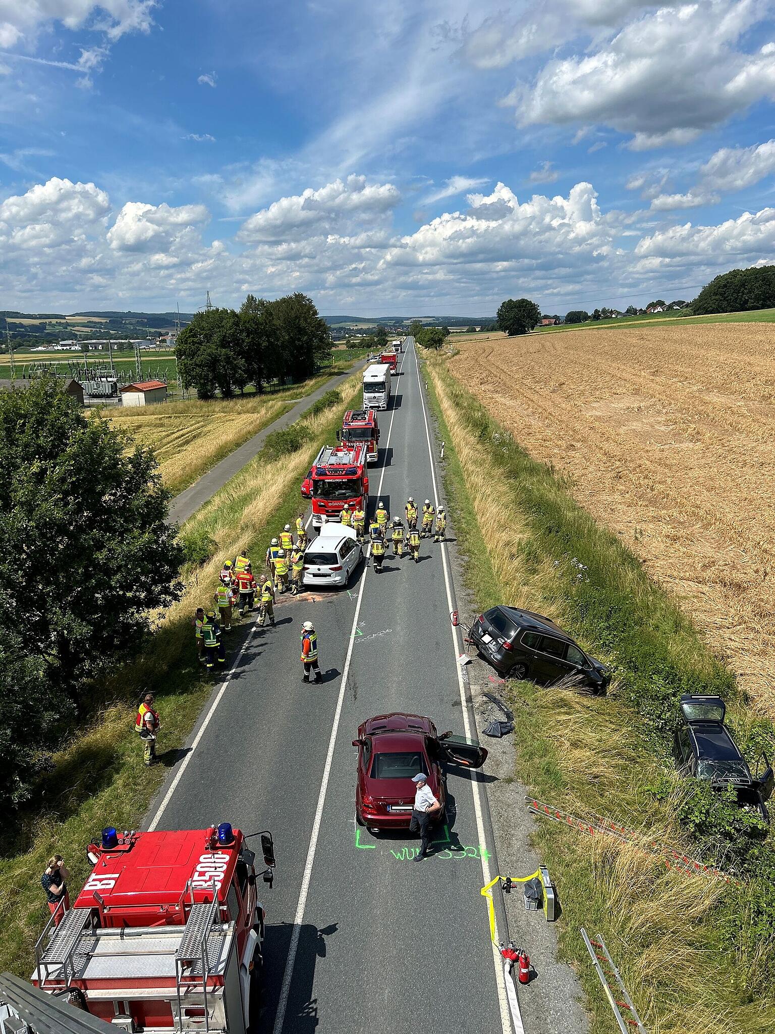Schwerer Unfall: B 303 zeitweise voll gesperrt