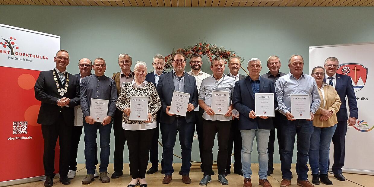 Verleihung der Ehrennadel des Markts Oberthulba