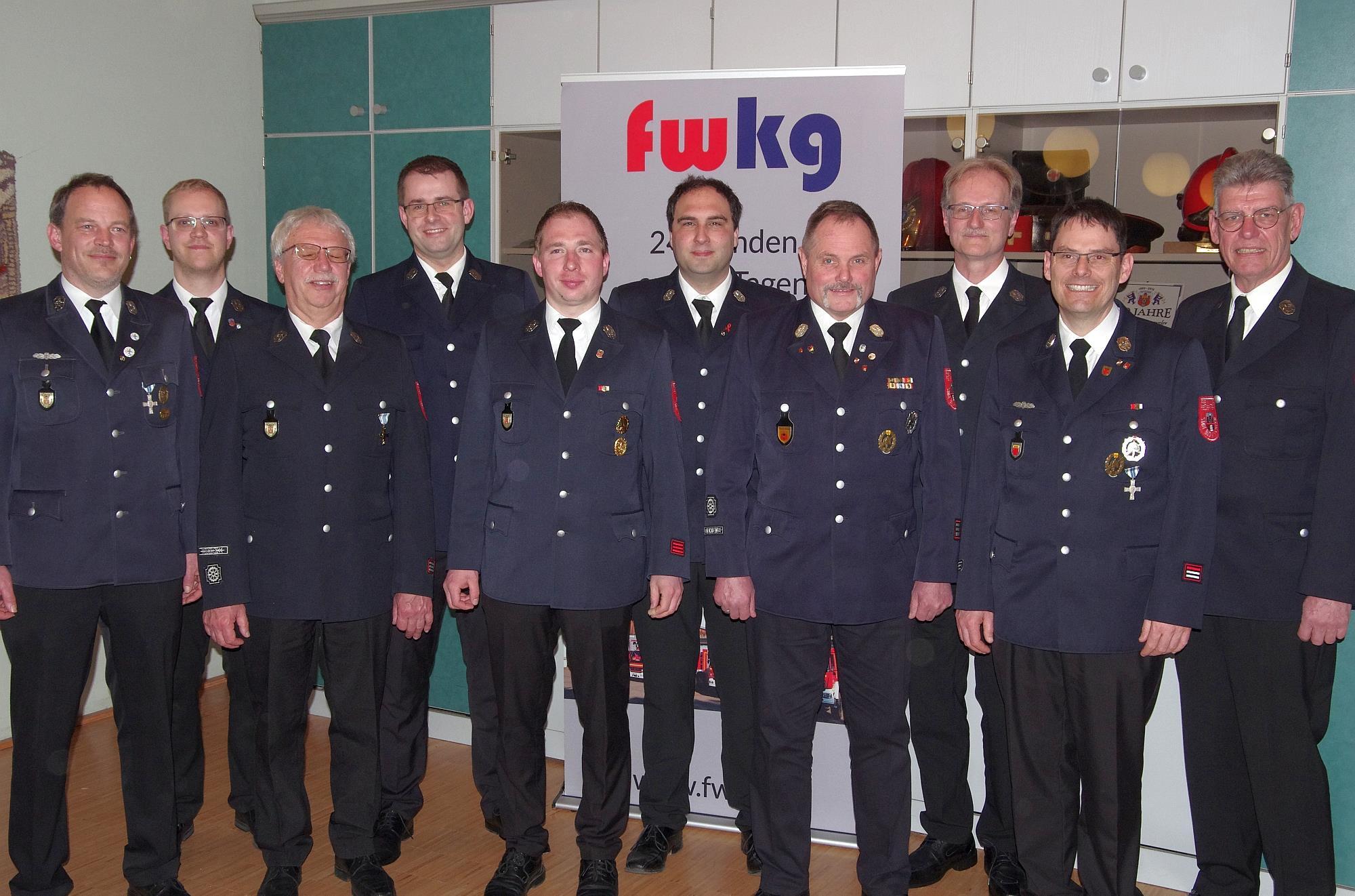 Zahlreiche Ehrungen gab es bei der Kissinger Feuerwehr. Das Führungsduo ...